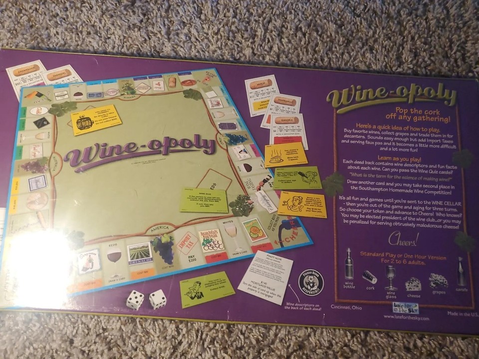 Wine-Opoly Monopoly Board Game Brand New Factory Sealed!! | eBay