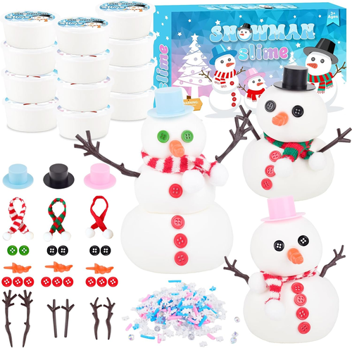 12 Pack Build a Snowman Kit, Snowman Slime Crafts for Kids, Scented ...