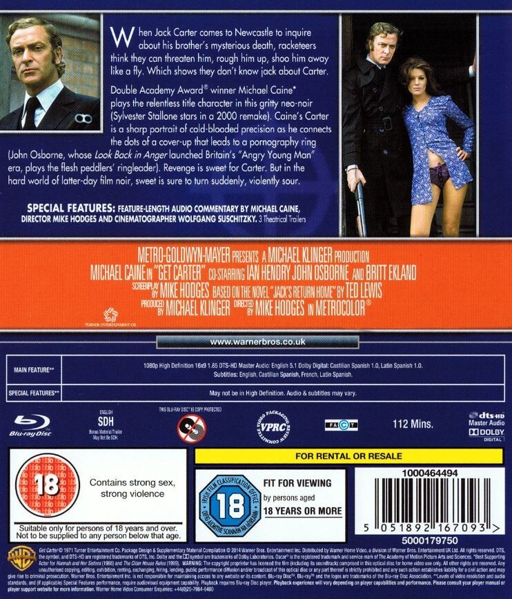 Get Carter (1971) Michael Caine Blu-Ray NEW (USA Compatible) | eBay