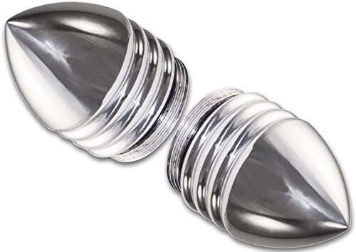 Grips Replacement End Cap Set Polished Chrome Billet Aluminum Made In ...