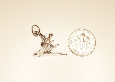 Sterling Silver Skier Skiing Charm Or Pendant 925 | eBay