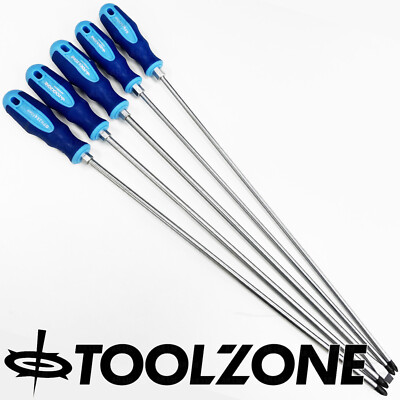 Screwdrivers 450mm Extra Long Reach Pozi Philips Flat Headed Slotted ...
