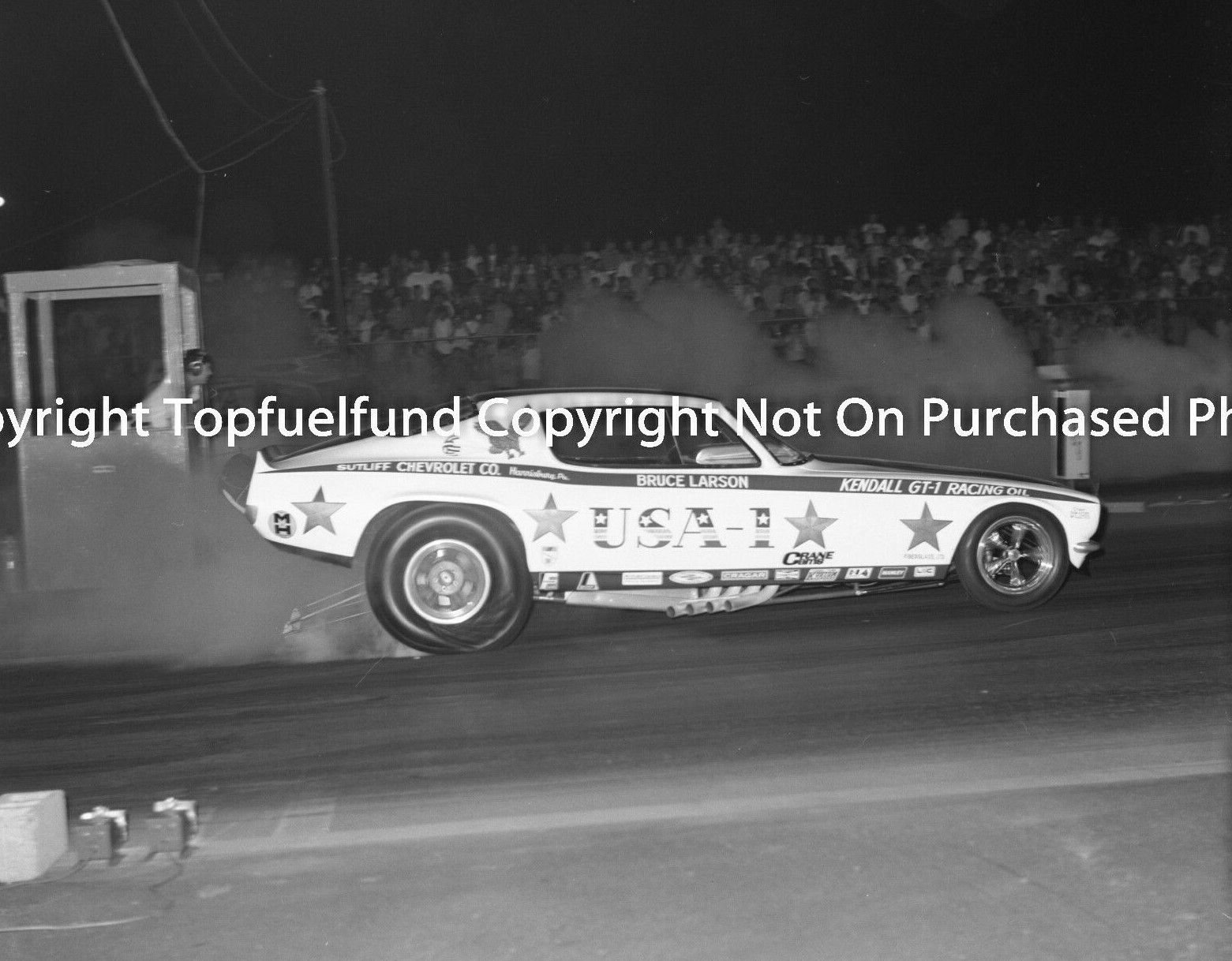 Bruce Larson USA 1 Circa 1970 Camaro 8x10 NHRA Funny Car Photo 4 | eBay