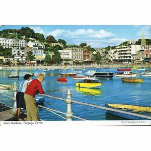 John Hinde Original Postcard 'Inner Harbour, Torquay, Devon' | eBay