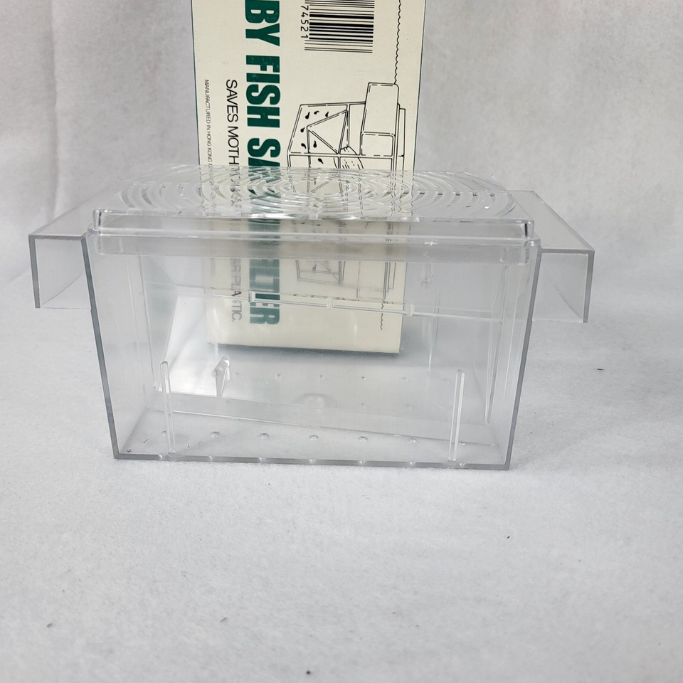 Vintage Sergeant’s Baby Fish Saver Filter Aquarium Breeder Box Clear ...