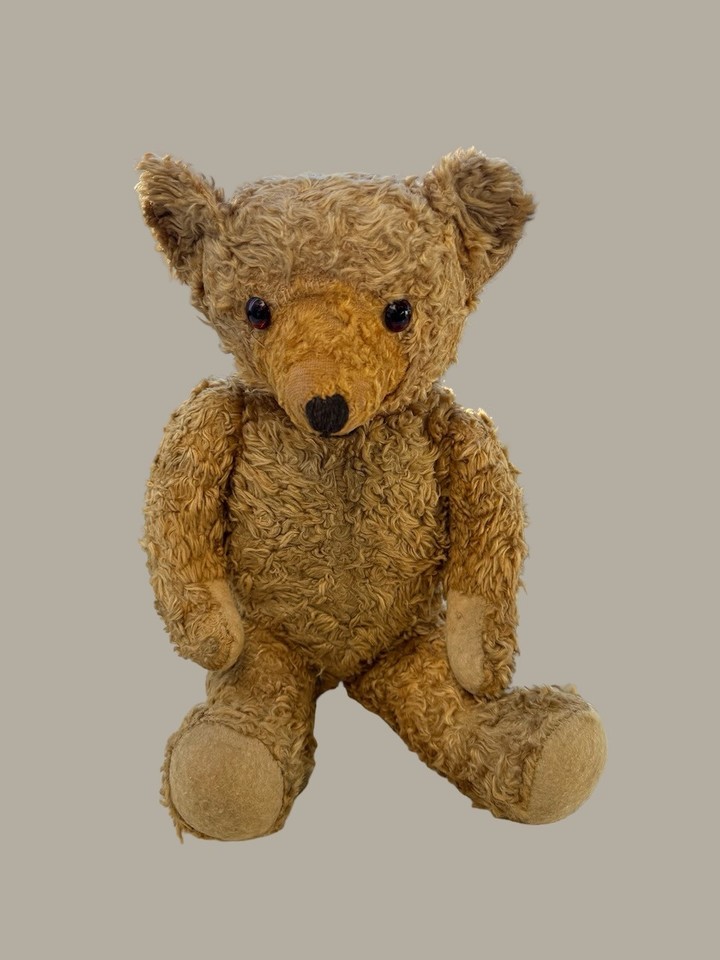 Antique 1940's Gold Plush WW2 era Teddy Bear 16" fully jointed | eBay
