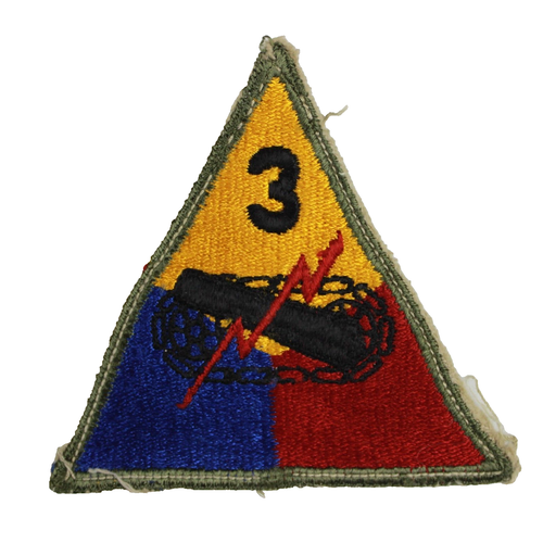 WW2 US THIRD ARMORED DIVISION 3RD SHOULDER PATCH SLEEVE INSIGNIA ...