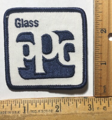 Vintage PPG Paint Store Industries Glass Logo Patch NHRA Indy Nascar ...