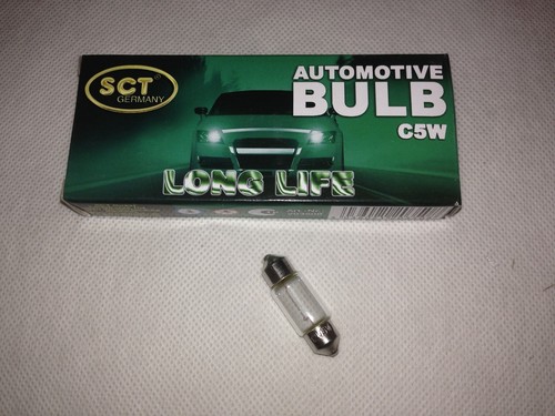 10 x SCT GERMANY C5W LONGLIFE LAMPS 12V 5W SV8.5 BULB LAMP 6 WATT ...