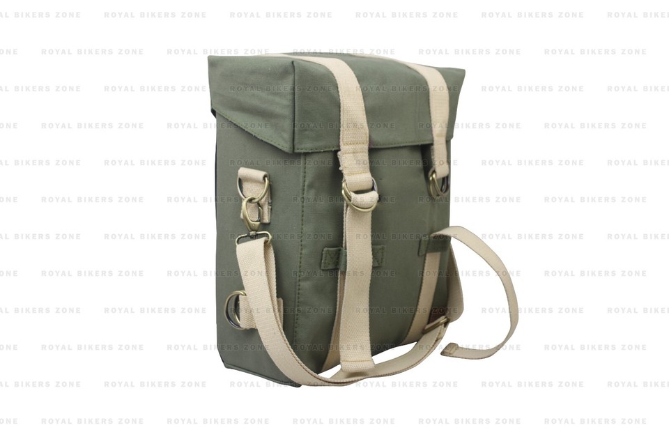 Royal Enfield Super Meteor 650 "Light Green Pannier Bag Pair With Mount ...