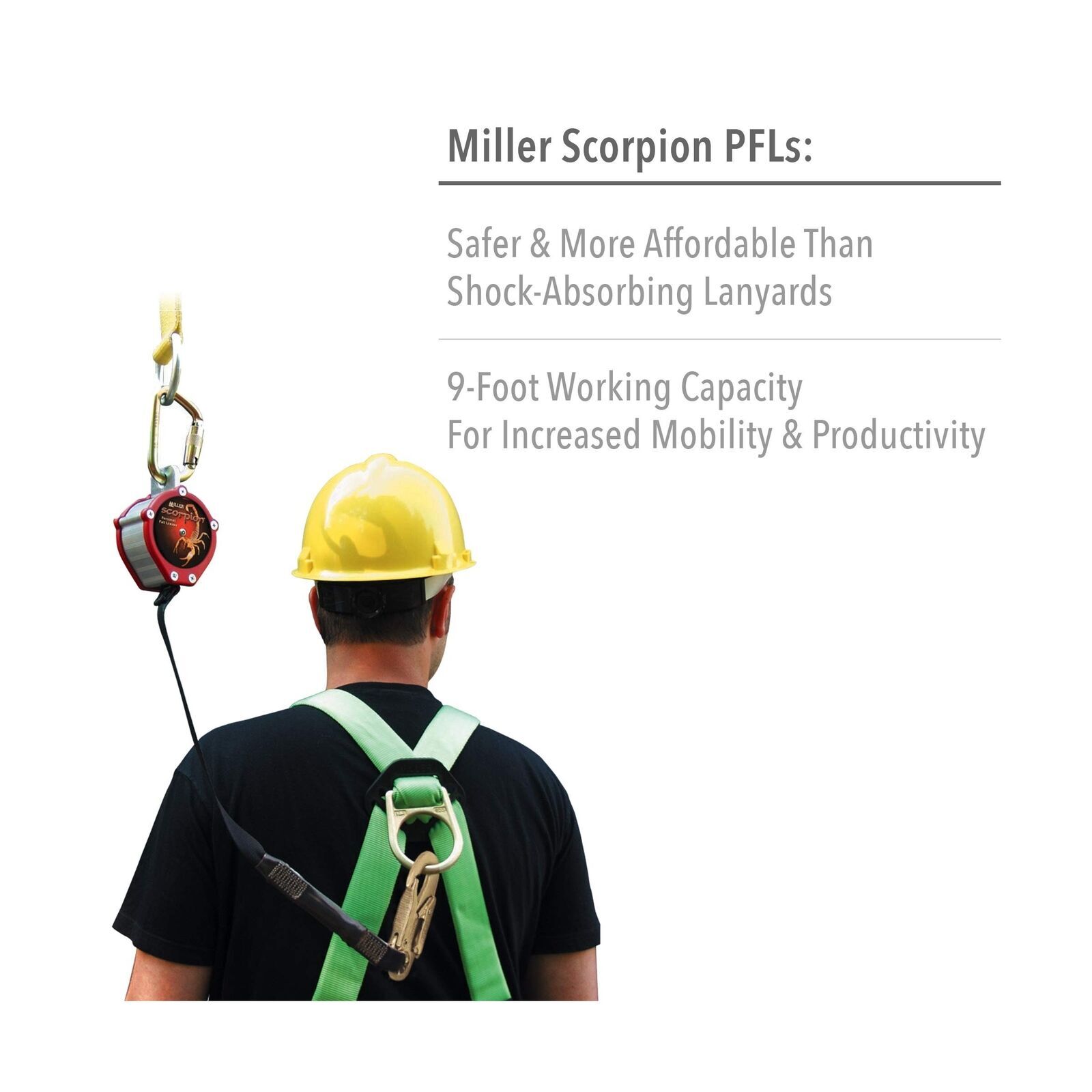 Honeywell Miller Scorpion 9ft Fall Limiter Carabiner Pfl-4-z7/9f for ...