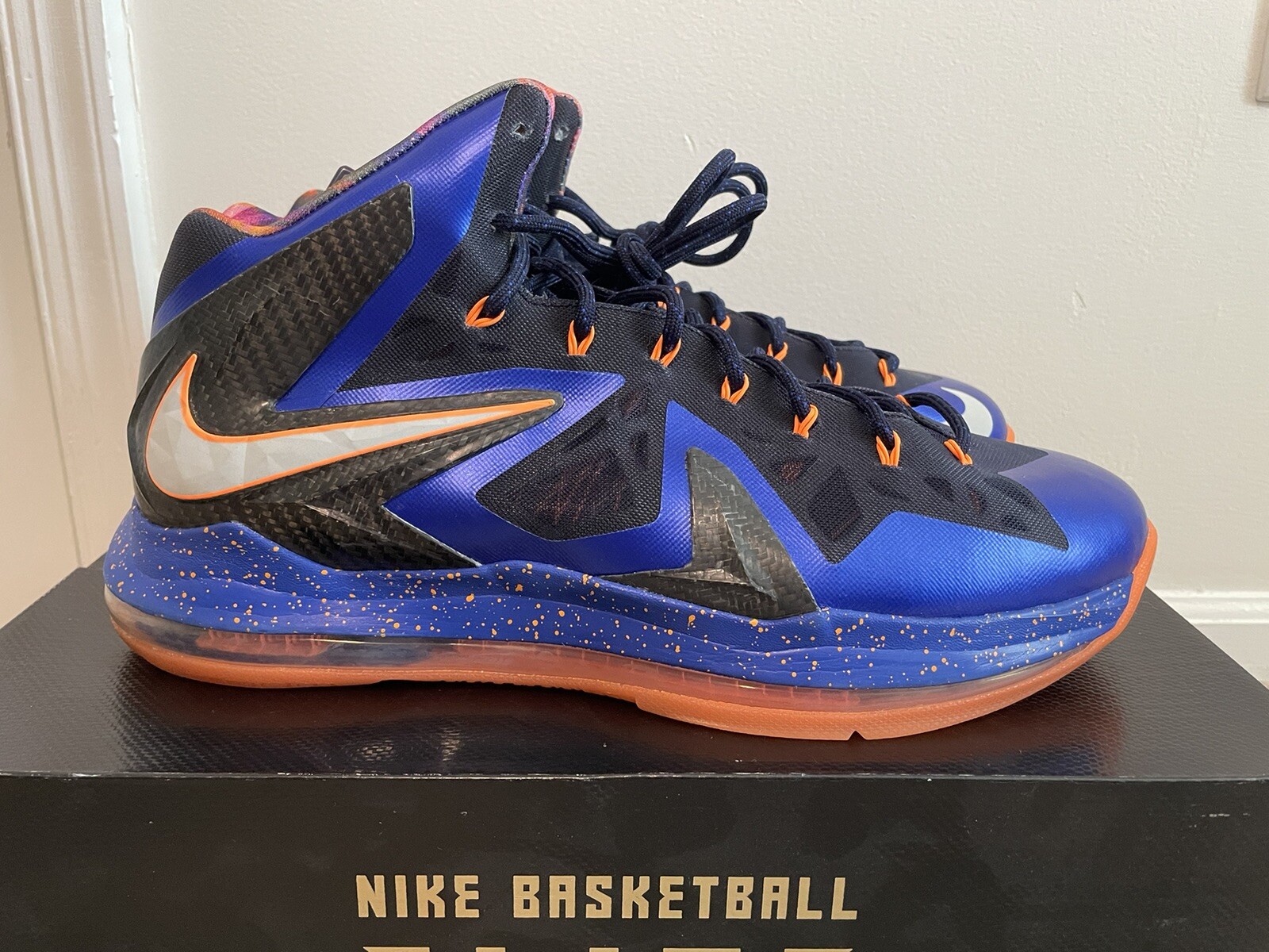 Lebron 10 Dark Blue And Orange