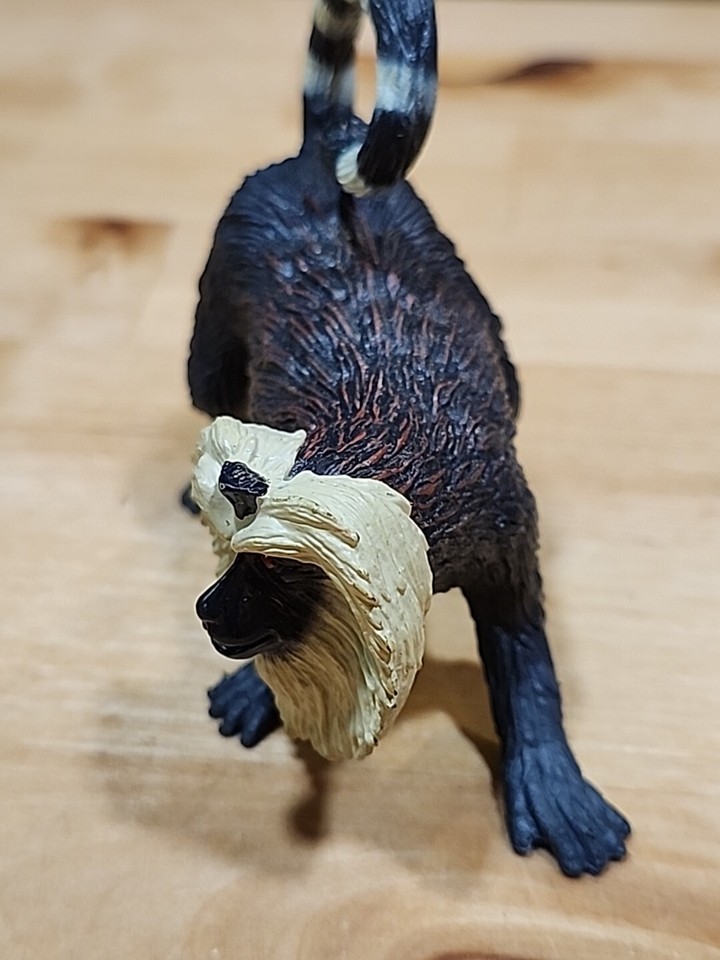 Chap Mei Macaque Monkey Toy Figure 3" Black White Ringed Tail Animal ...