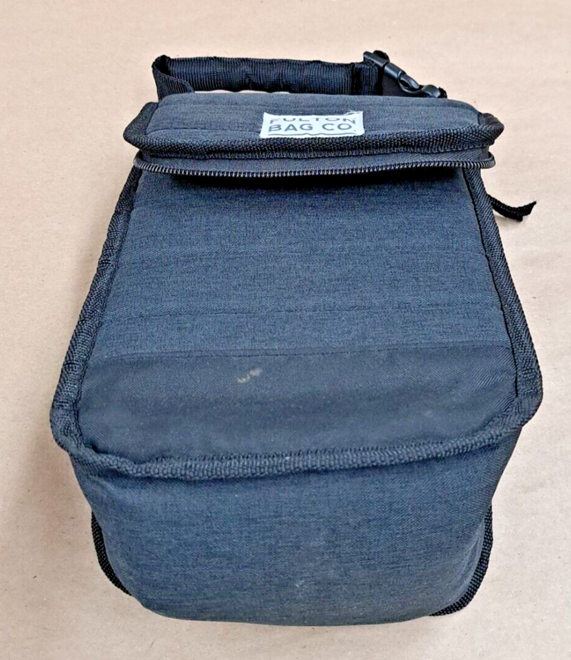 Fulton Bag Co. Black Quilted Insulated Munchsak Lunch Bag Preowned | eBay