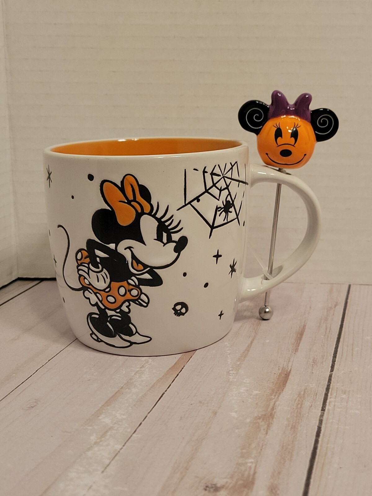 Disney Halloween Minnie Mouse Mug W/ Pumpkin Stirrer Tik Tok Viral ...