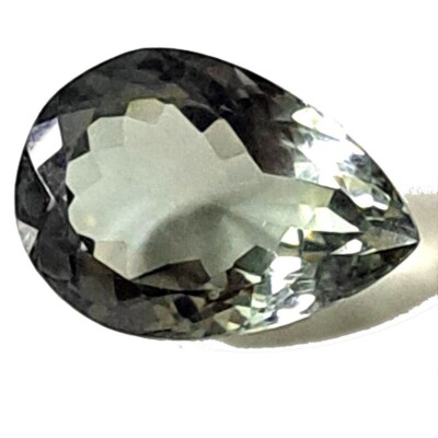 19.40Cts Natural Green Amethyst Stone 21 x 15.6mm Pear Cut AAA Natural ...