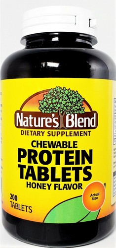 Nature's Blend Protein Chewable Tablets Honey 200 Ct for sale online | eBay