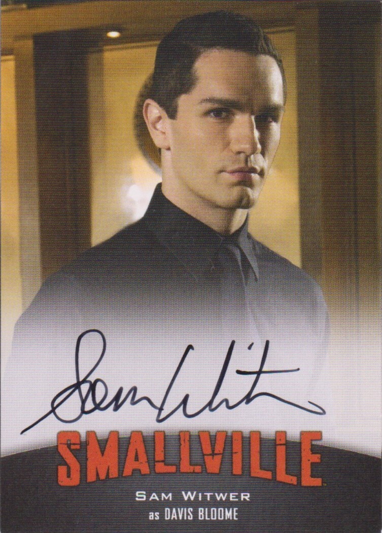 2012 SMALLVILLE SEASONS 7-10 SAM WITWER AS DAVIS BLOOME AUTOGRAPH CARD ...