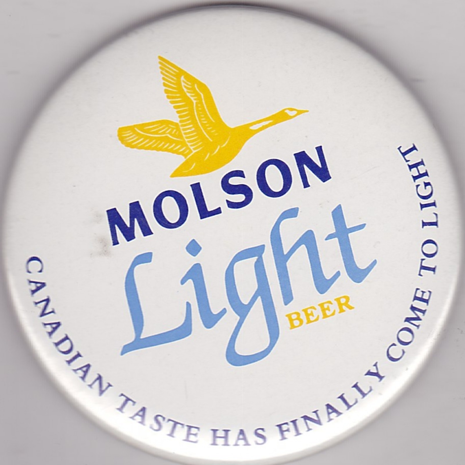 VINTAGE 3" PINBACK #31-154 - BEER - MOLSON LIGHT - CANADA | eBay