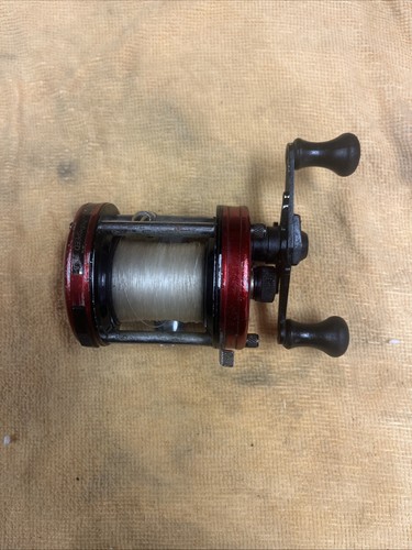 Ambassador 6000 Series Red Bait Caster Fishing Reel Used W/line | eBay