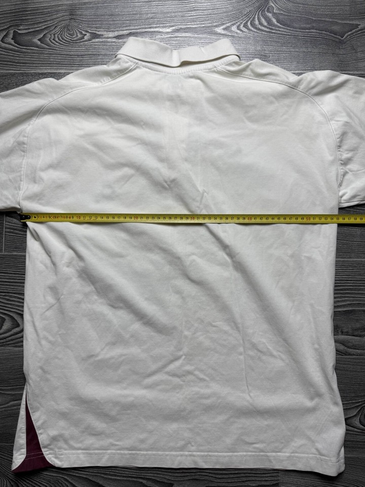 Vintage Nike Arsenal Football Polo Shirt o2 Soccer White Jersey Mens ...