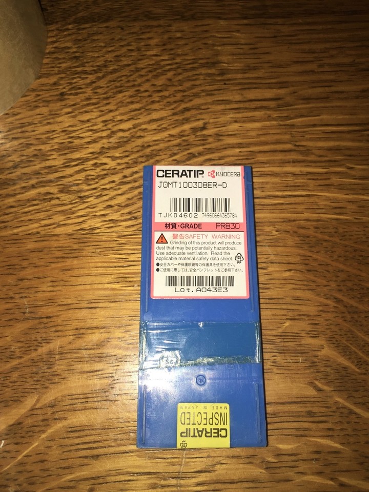 KYOCERA CERATIP CARBIDE INSERTS QUANTITY 7 JOMT100308ER-D PR830 | eBay