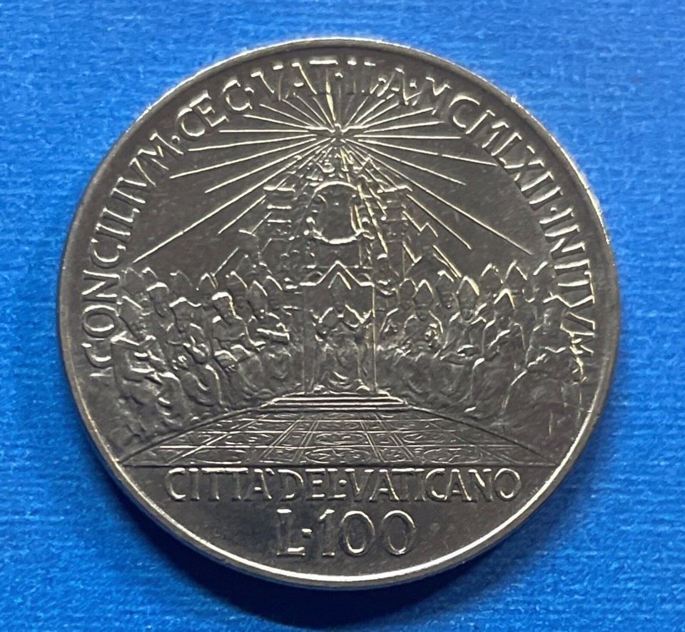 VATICAN POPE JOHN XXIII 1962 100 LIRE 2nd Ecumenical Council STAINLESS STEEL UNC | eBay