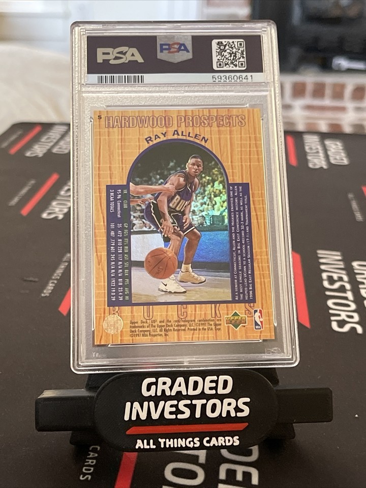 RAY ALLEN 1996 UD3 Upper Deck Hardwood Prospects RC Rookie card PSA 10 ...