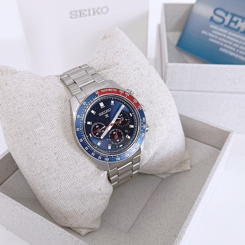 Men's Classic Seiko Prospex Speedtimer Blue Dial SSC913 Chronograph ...