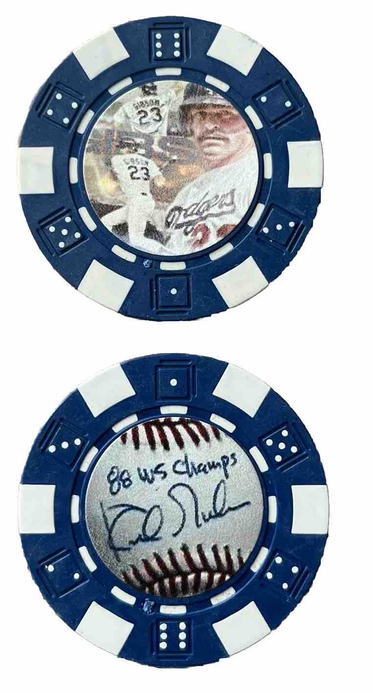 KIRK GIBSON - LOS ANGELES DODGERS BASEBALL LEGEND - *SIGNED* POKER CHIP ...