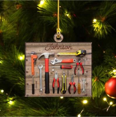 Personalized Plumber Tool Box Christmas Ornament, Custom Plumber 2 ...
