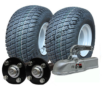Heavy duty ATV trailer quad trailer kit 750kg, wheels hubs axle hitch ...