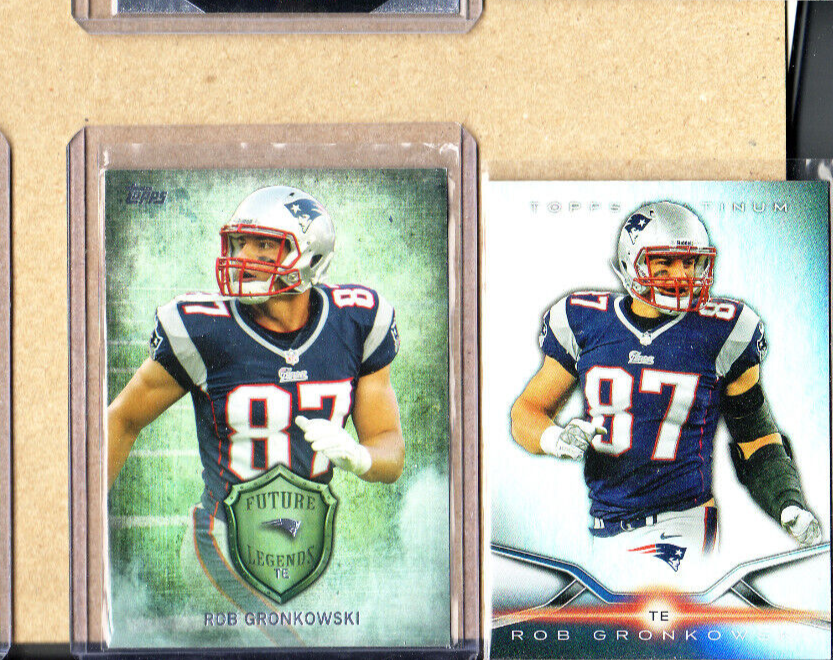 Rob Gronkowski-2 Card Lot-2013 Topps F Legends+2014 Topps Platinum ...