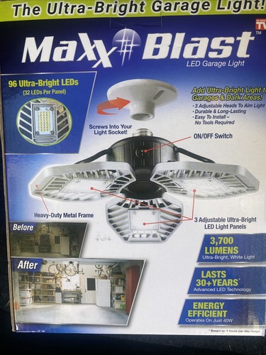 LIGHT: LED Maxx Blast Ultra Bright Garage Light 3700 Lumens 400% Brighter | eBay