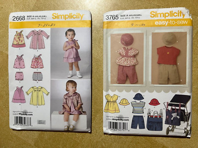 2 Simplicity PATTERNS ~ 2668 & 3765 ~ Size 7-24 LBS 039363326373 ...