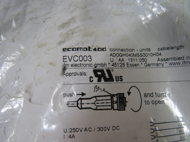 IFM Efector EVC003 - Temperature Switch Cable 250 AC / 300 DC 4 a 10m ...