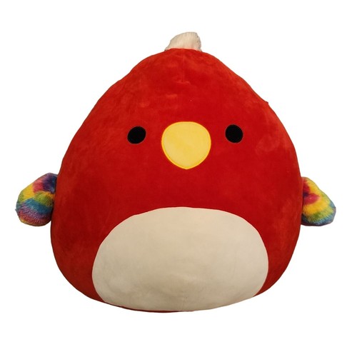 SQUISHMALLOW 20" PACO PARROT SOFT TOY PLUSH RED BIRD RAINBOW WINGS ...