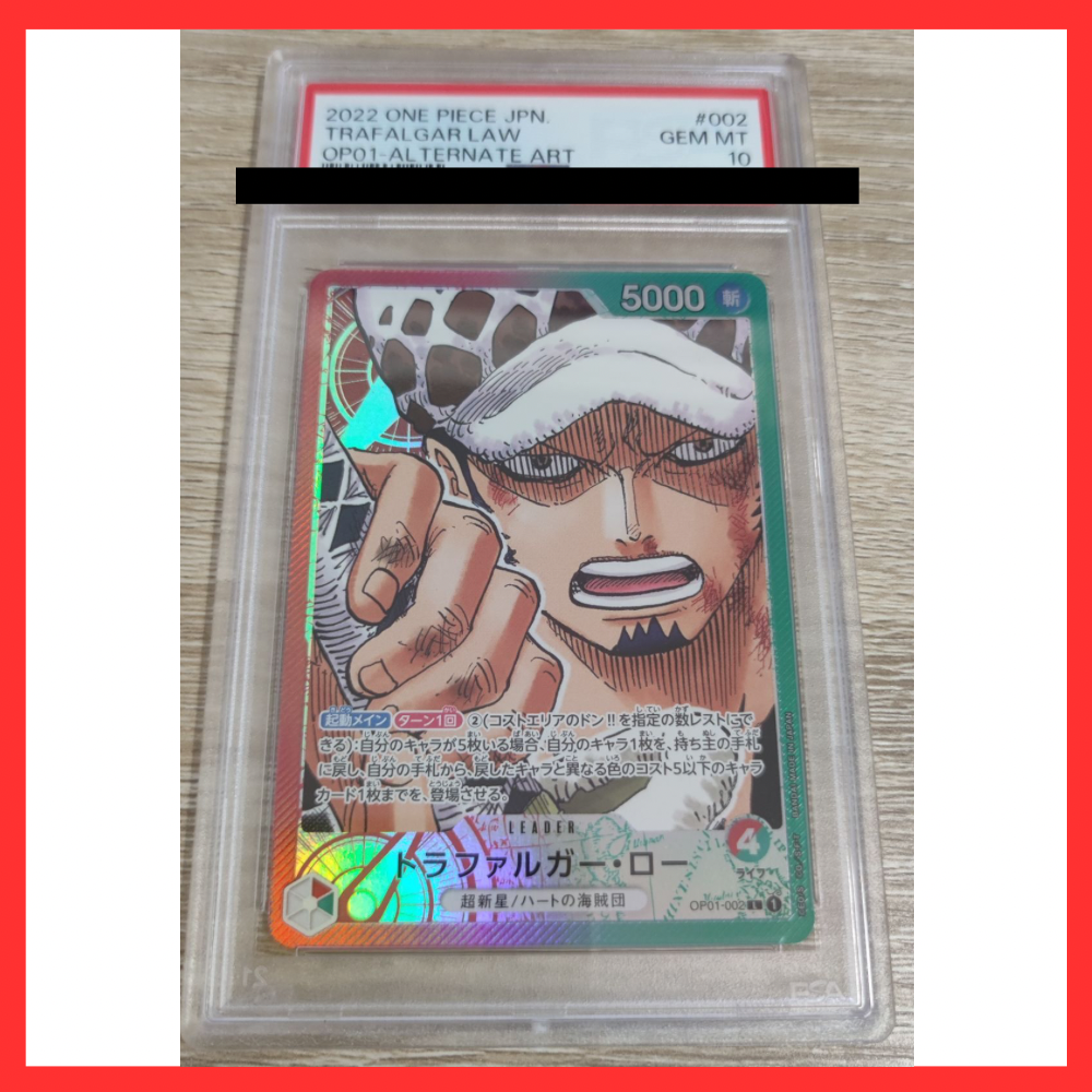 PSA10 One Piece OP01-002 Trafalgar Law leader Card Alt Art Card Game | eBay