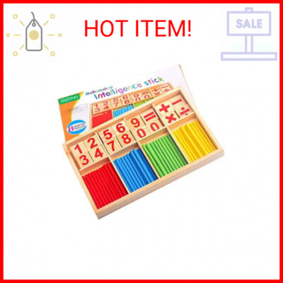 Alytimes Counting Stick Calculation Math Educational Toy, Wooden Number ...