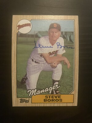 1987 Topps #143 Steve Boros San Diego Padres Signed Card Autographed | eBay