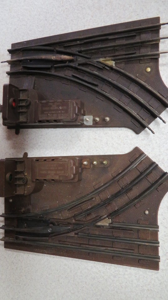 2 PAIRS LIONEL BROWN REMOTE CONTROL SWITCHES LEFT & RIGHT HAND O27 ...