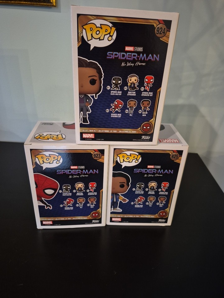 Spiderman, Ned, MJ Marvel Funko Pop Un Opened | eBay