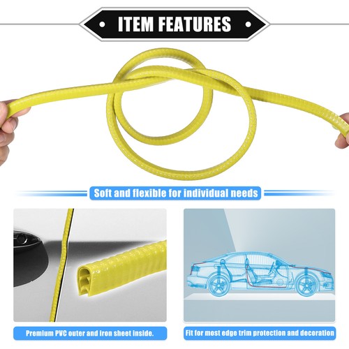Car Door Edge Guard 16.4ft U Shape Rubber Trim Seal Strip Universal PVC ...
