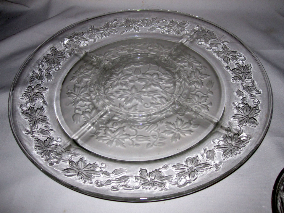 Princess House Fantasia Crystal Divided Tray Platter Dish with Dip bowl ...
