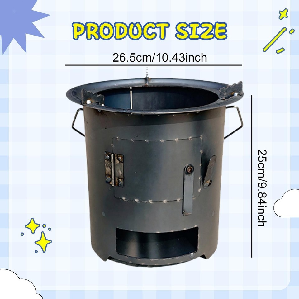 Wood Furnace Indoor Cooking Fire Pit Cook over Fire Multipurpose ...