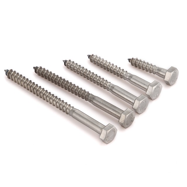 M6 30-80mm Hex Hexagon Head Self-tapping Screws Heavy Duty Wood Screw ...