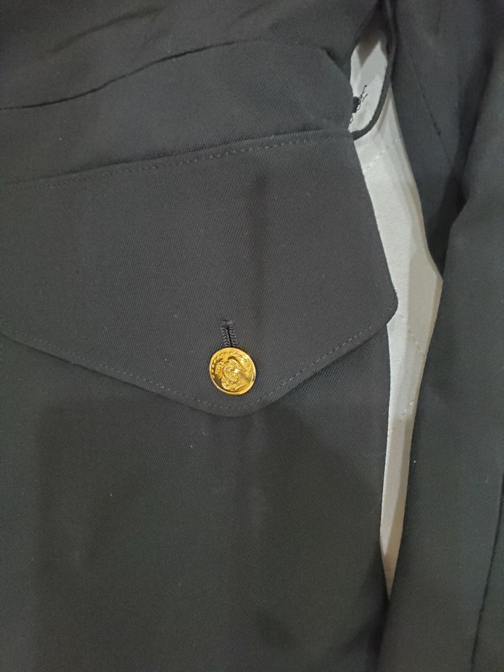 USMC US MARINE CORPS DRESS BLUES JACKET 40 XS Lance Corporal Crown ...