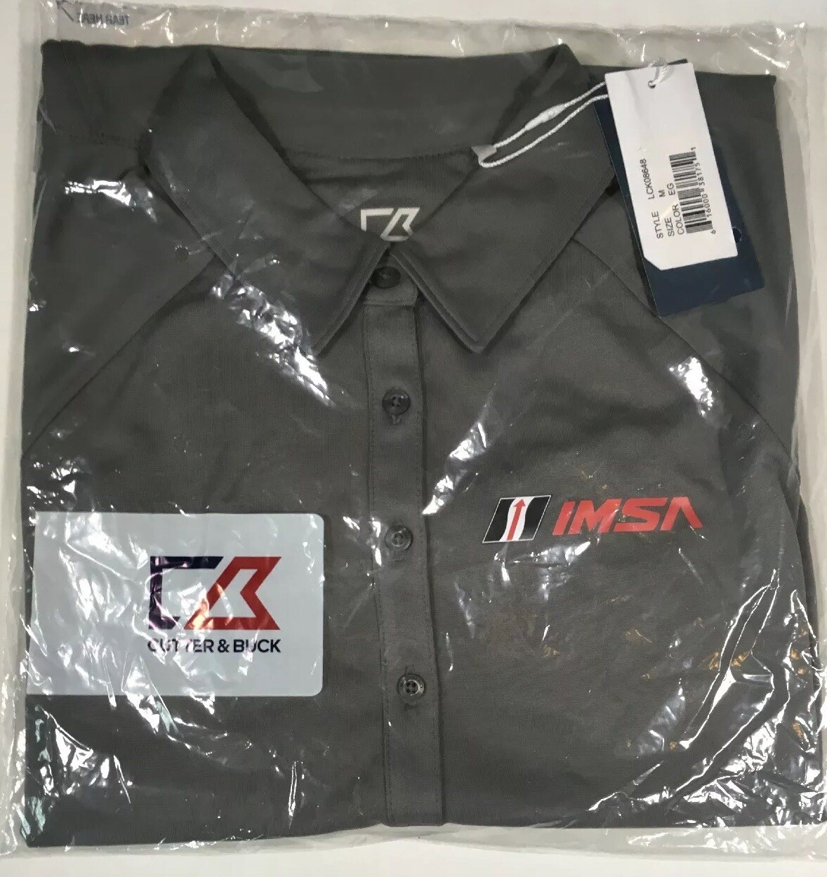 2019 IMSA Racing Gray Polo T-SHIRT Women’s Fitted Size Medium Cutter ...