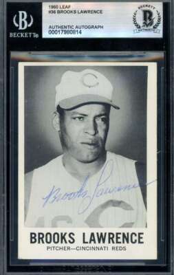 Brooks Lawrence Beckett BAS Vintage Signed 1960 Leaf Autograph | eBay