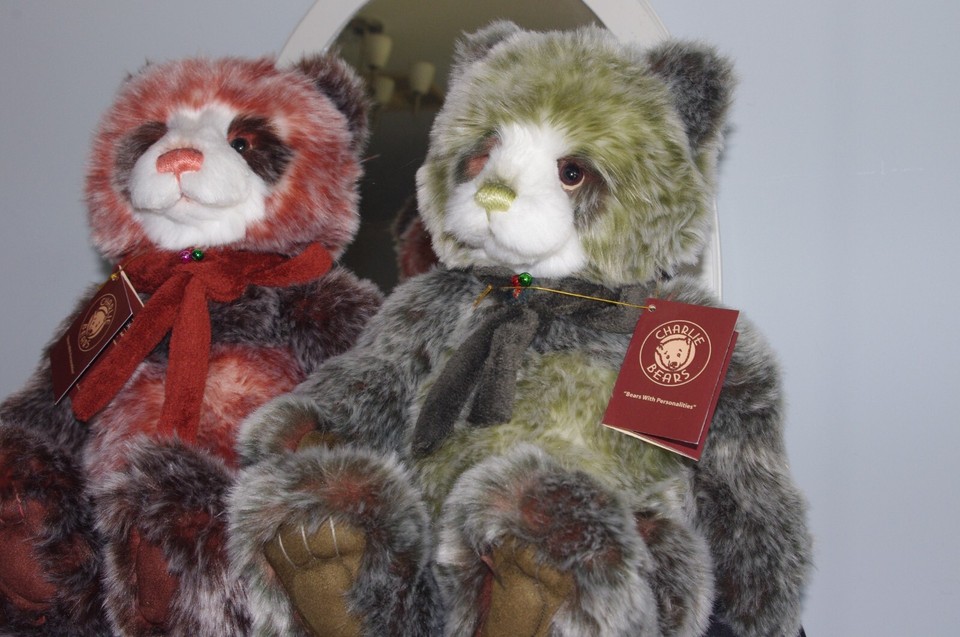 COLIN & DIXIE - a cute, cheeky & cuddly pair of Charlie Bear panda ...